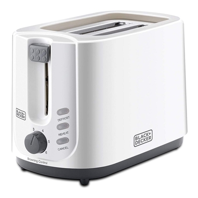 Buy Black & Decker 750W ET125-B5 Toaster – White | Eureka Kuwait