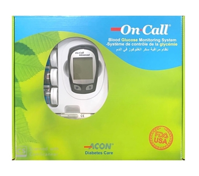 Buy ON CALL ADVANCED Blood Glucose Monitoring System + Strips | Eureka ...