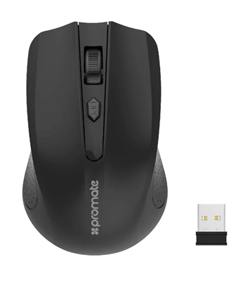 Buy PROMATE 2.4GHz Wireless Optical Mouse CLIX-8 Black | Eureka Kuwait